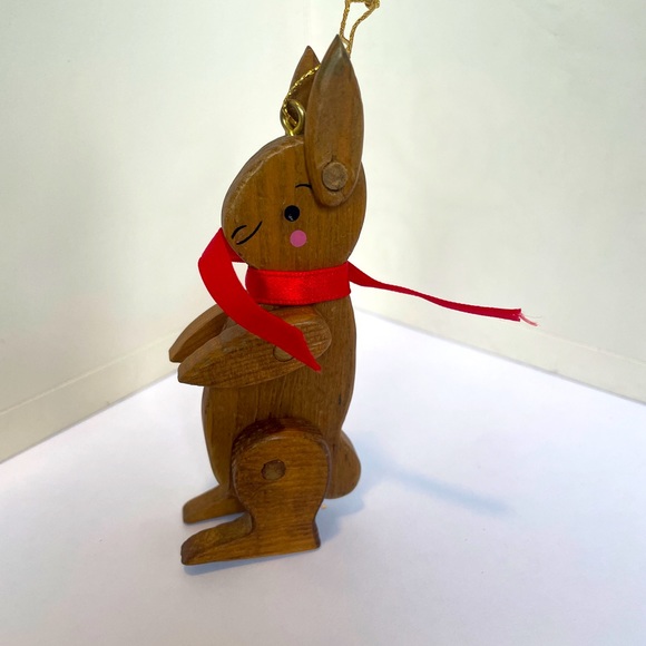 Holiday | Vintage Wooden Bunny Rabbit Ornament | Poshmark